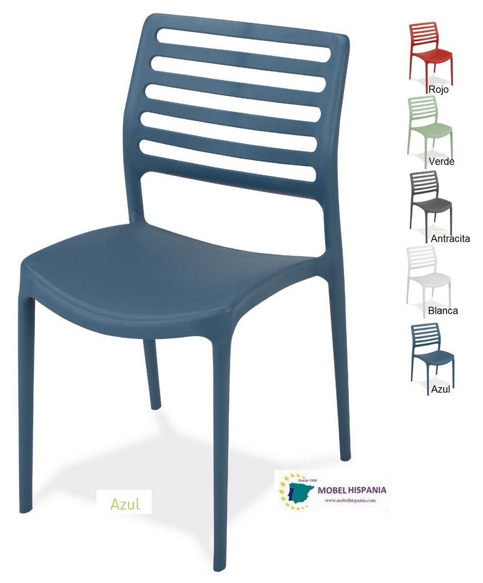 MV.1150 Silla de terraza en plastico polipropileno blanca - Mobel Hispania