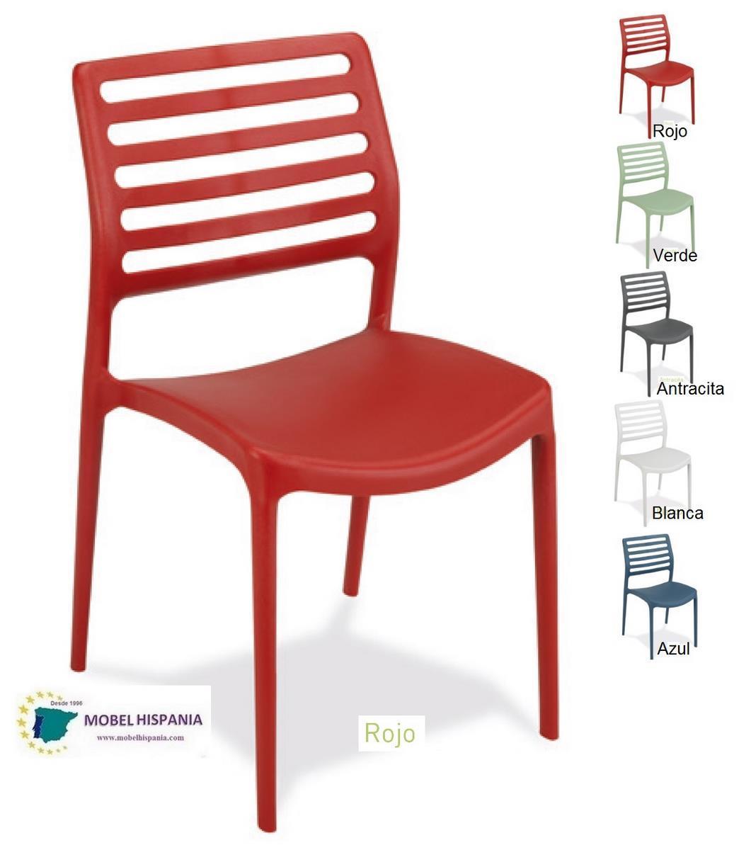 MV.1150 Silla de terraza en plastico polipropileno blanca - Mobel Hispania