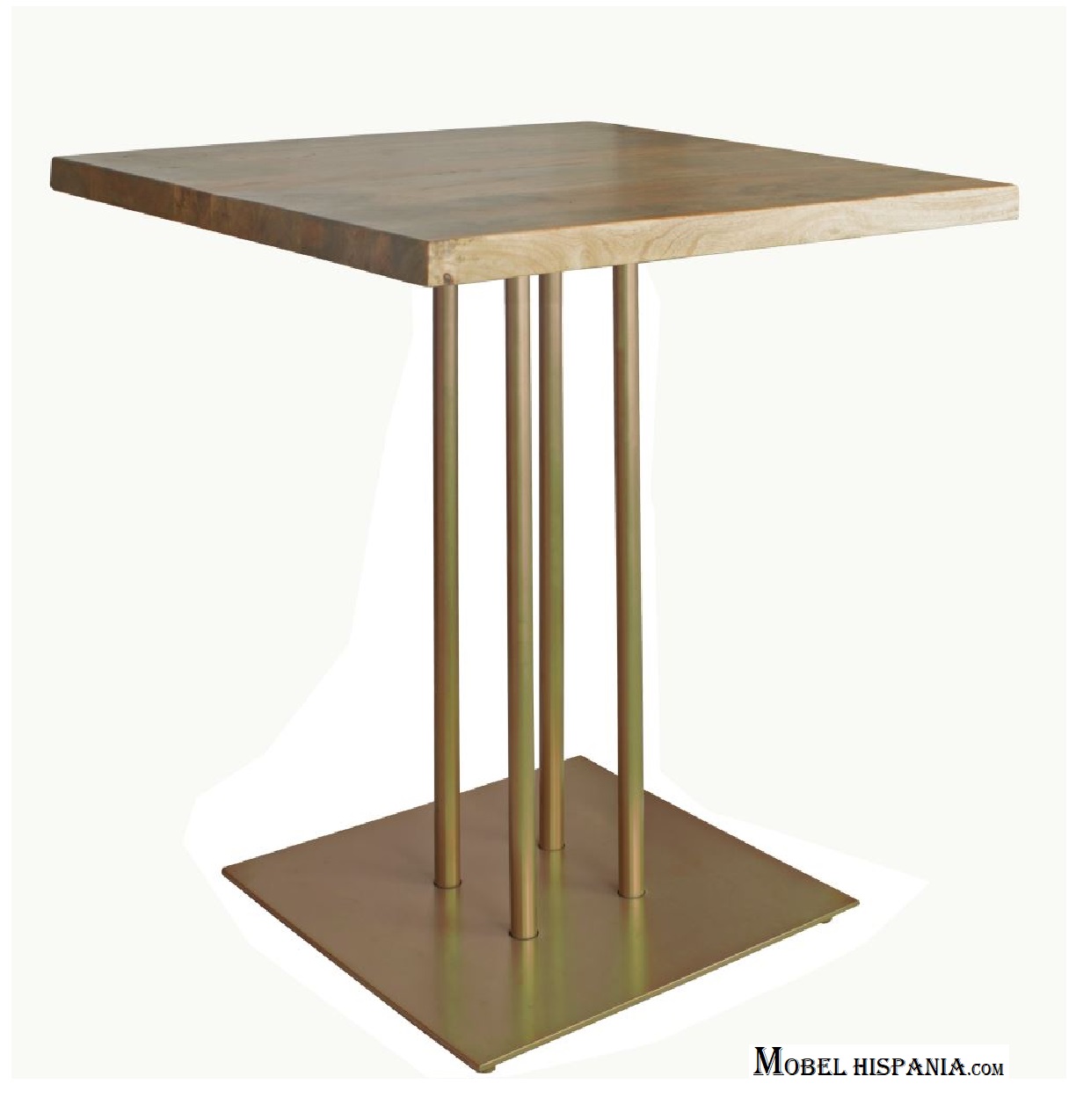 SIDECAR Oro Mesa estilo industrial metal y madera - Mobel Hispania