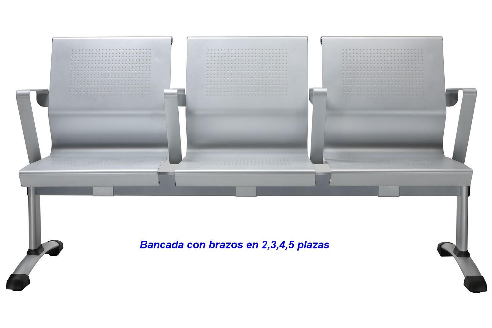 Bancada metalica TITANIC chapa perforada con brazos - Mobel Hispania